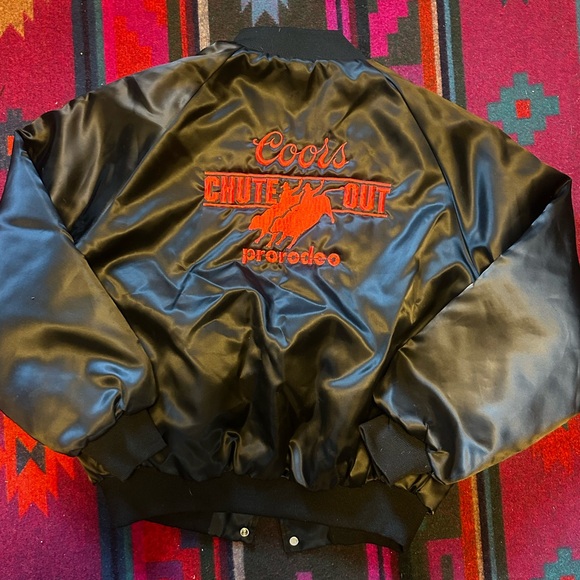 Jackets & Coats | Coors Rodeo Chute Out Satin Bomber | Poshmark